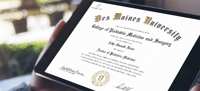 Certified Electronic Diplomas | Des Moines University