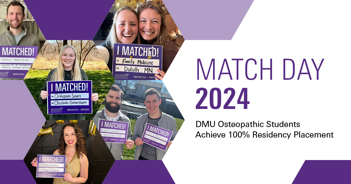 DMU Osteopathic Students Achieve 100% Residency Placement | News | Des ...